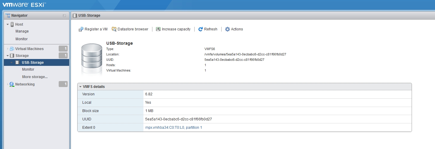 How To Add A Usb Disk As Vmfs Datastore In Esxi 67 It React