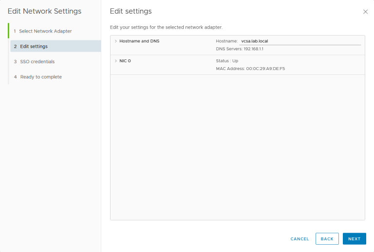 Changing your vCenter Server’s FQDN - IT-REACT
