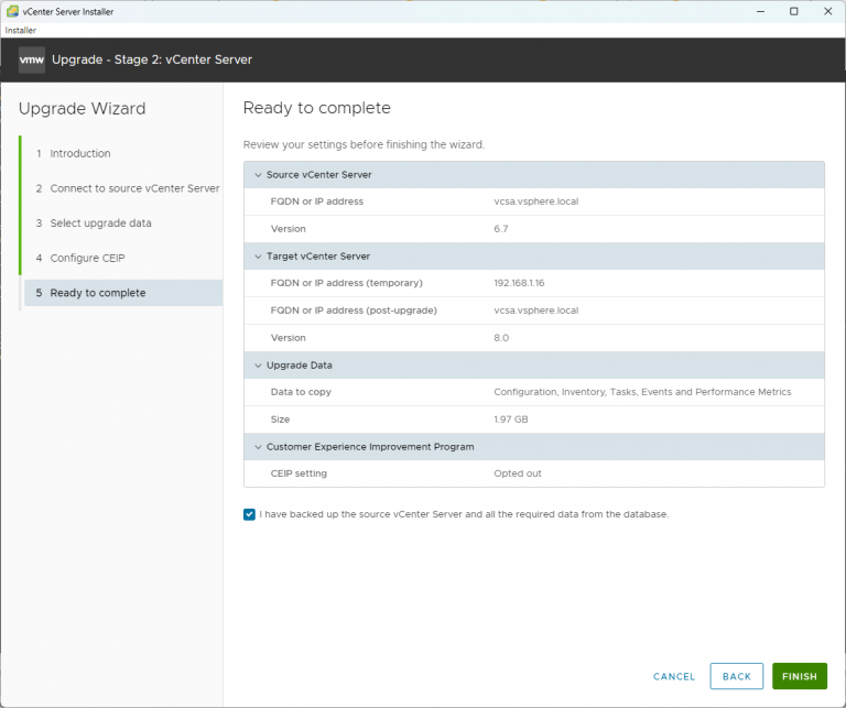 Upgrade VMWare vSphere from version 6.7 to 8 - IT-REACT