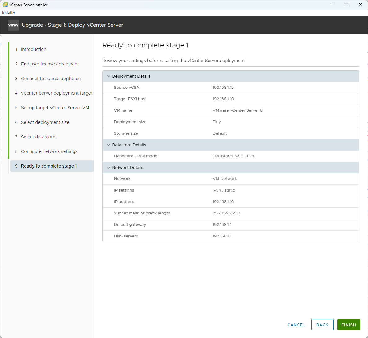 Upgrade VMWare vSphere from version 6.7 to 8 - IT-REACT