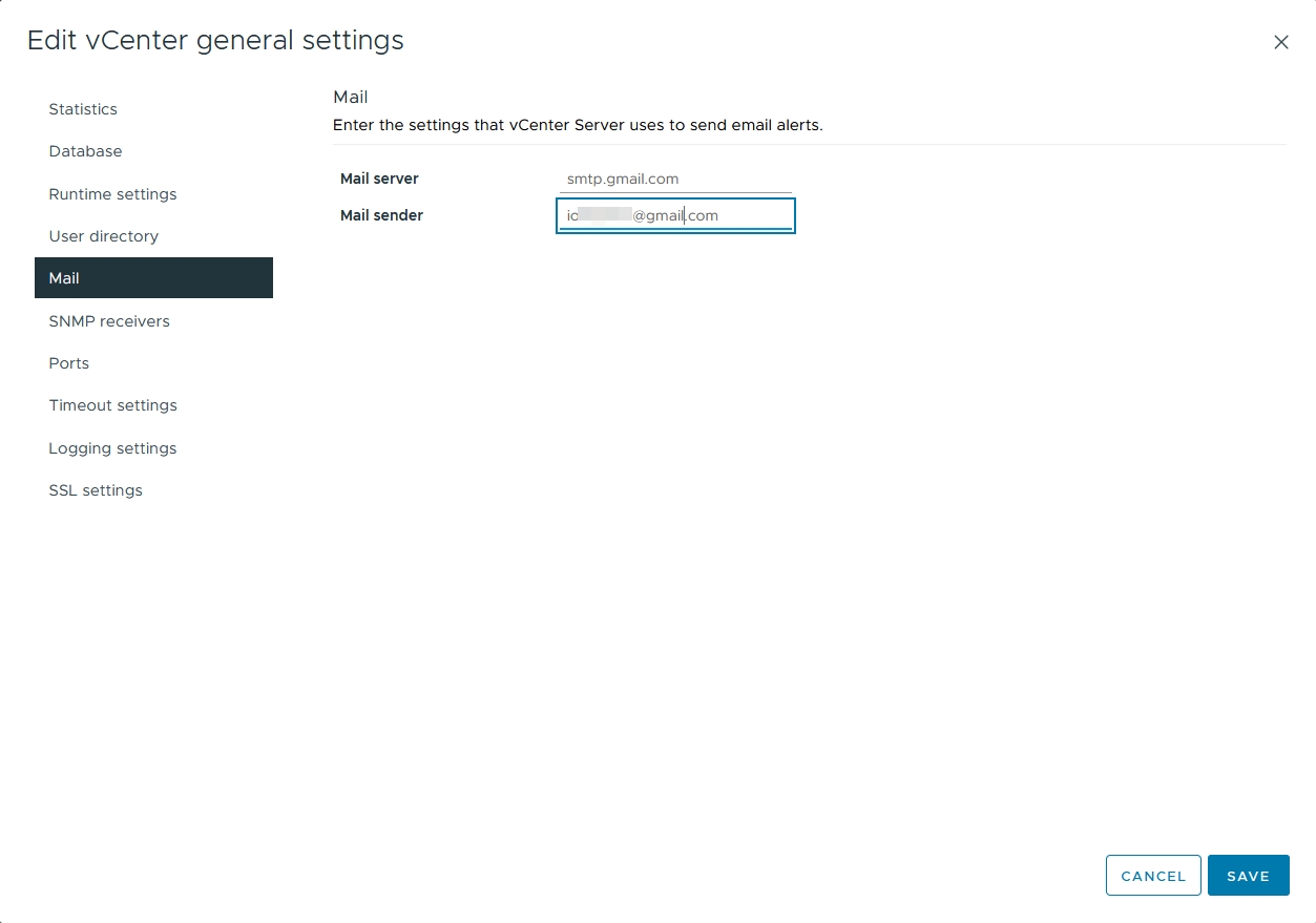 How to Configure Email Notifications and Alarms in VMware vCenter 8 ...