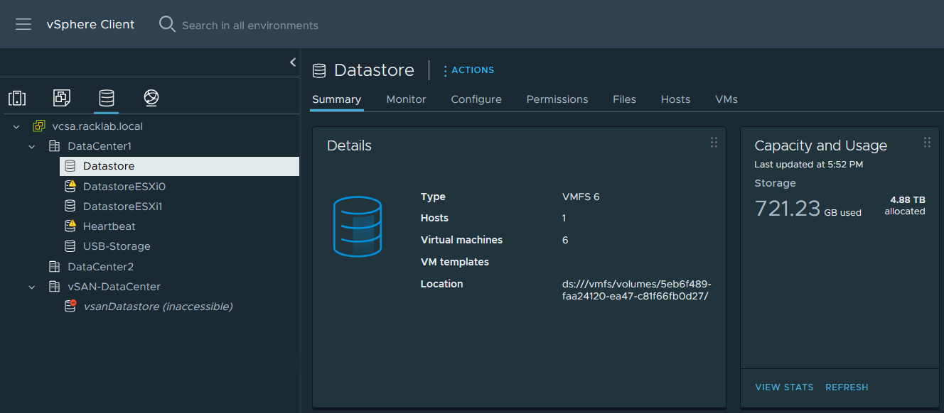 Recover an accidentally deleted VMFS Datastore (vSphere version 8) - IT-REACT
